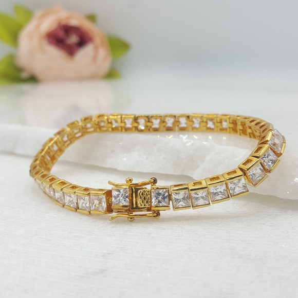 Jewelry | Tivoli Gold Tennis Bracelet | Poshmark